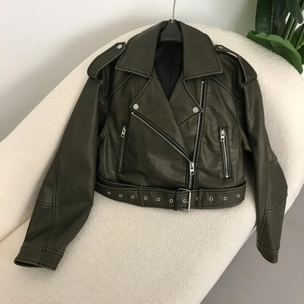 Judy | Chic Faux Leather Biker Jacket – Style-Montreal.com